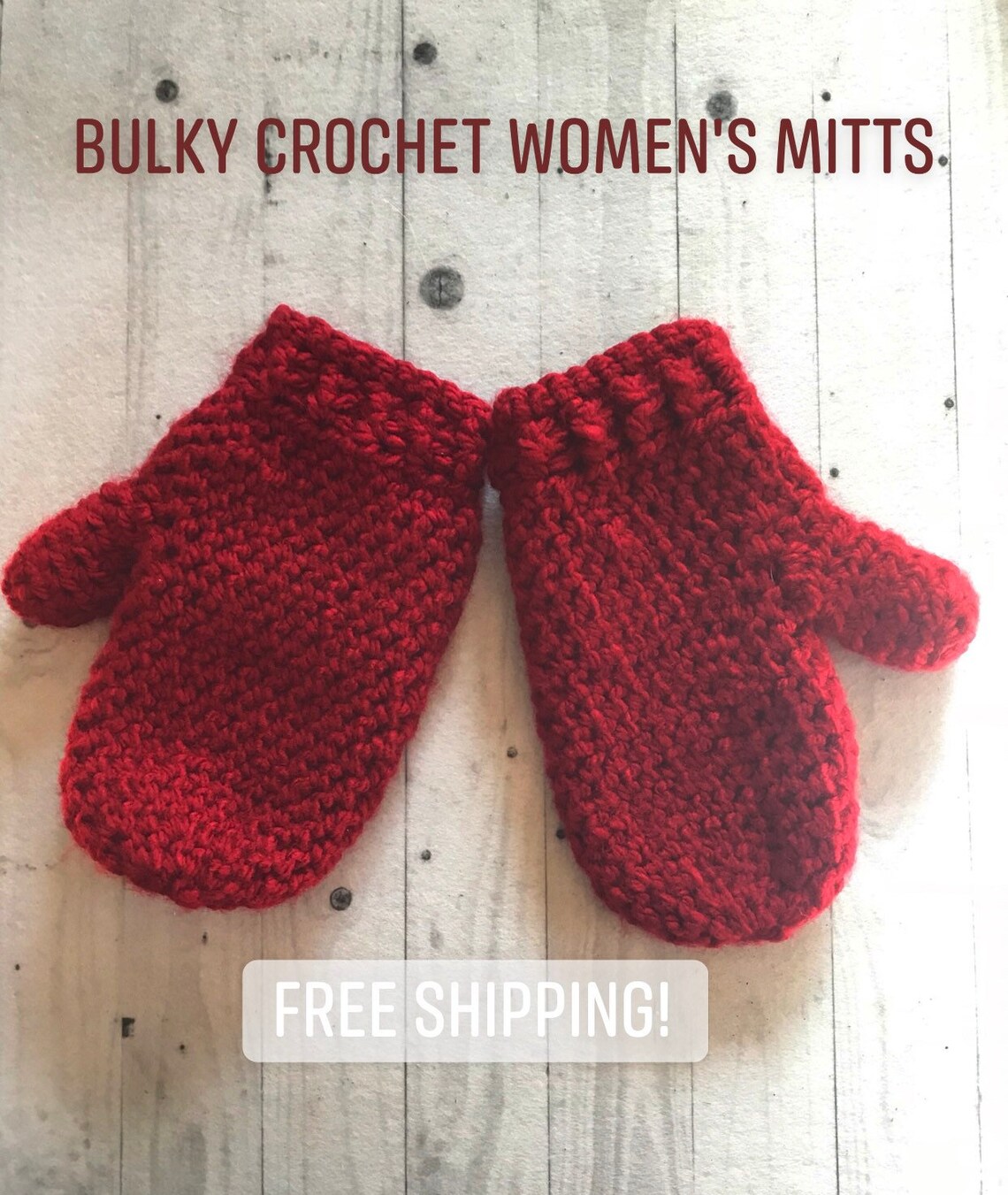Bulky Crochet Mittens Women's Mittens Choose Your - Etsy