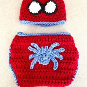 Crochet Newborn Spider Gwen Hat and Diaper Cover or Newborn Mayday ...