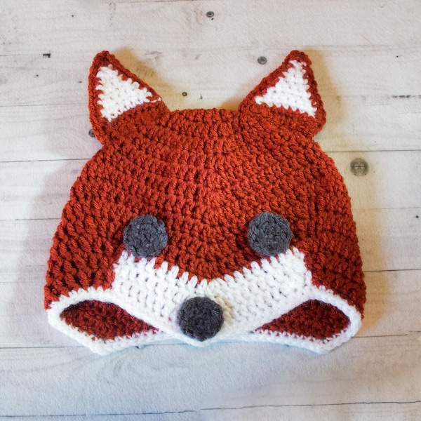 Crochet Fox Beanie - Etsy