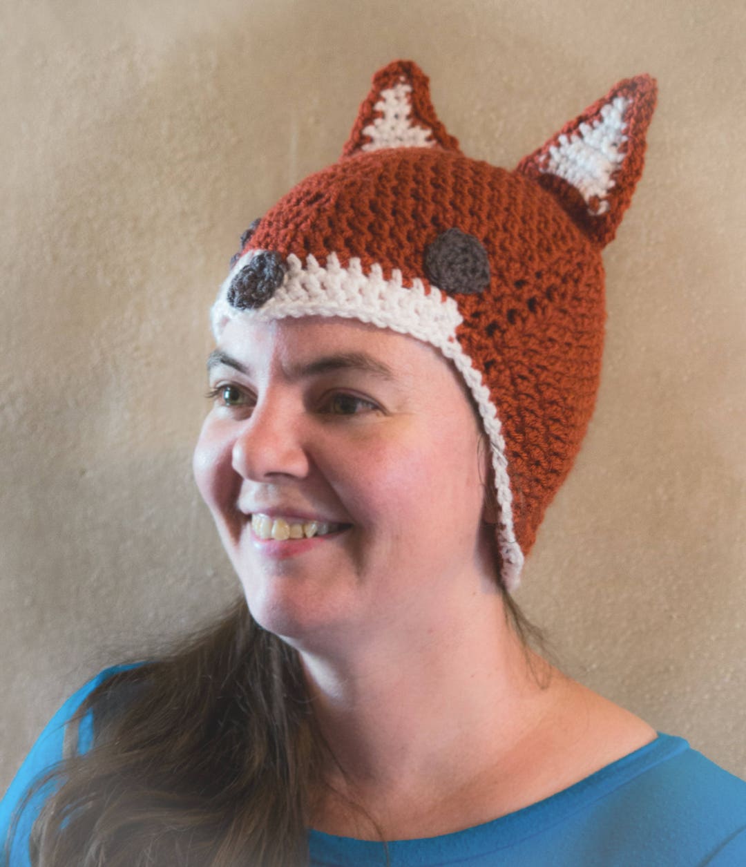 Crochet Fox Hat - Dark Fox Hat - Handmade Beanie - Baby Fox Hat ...