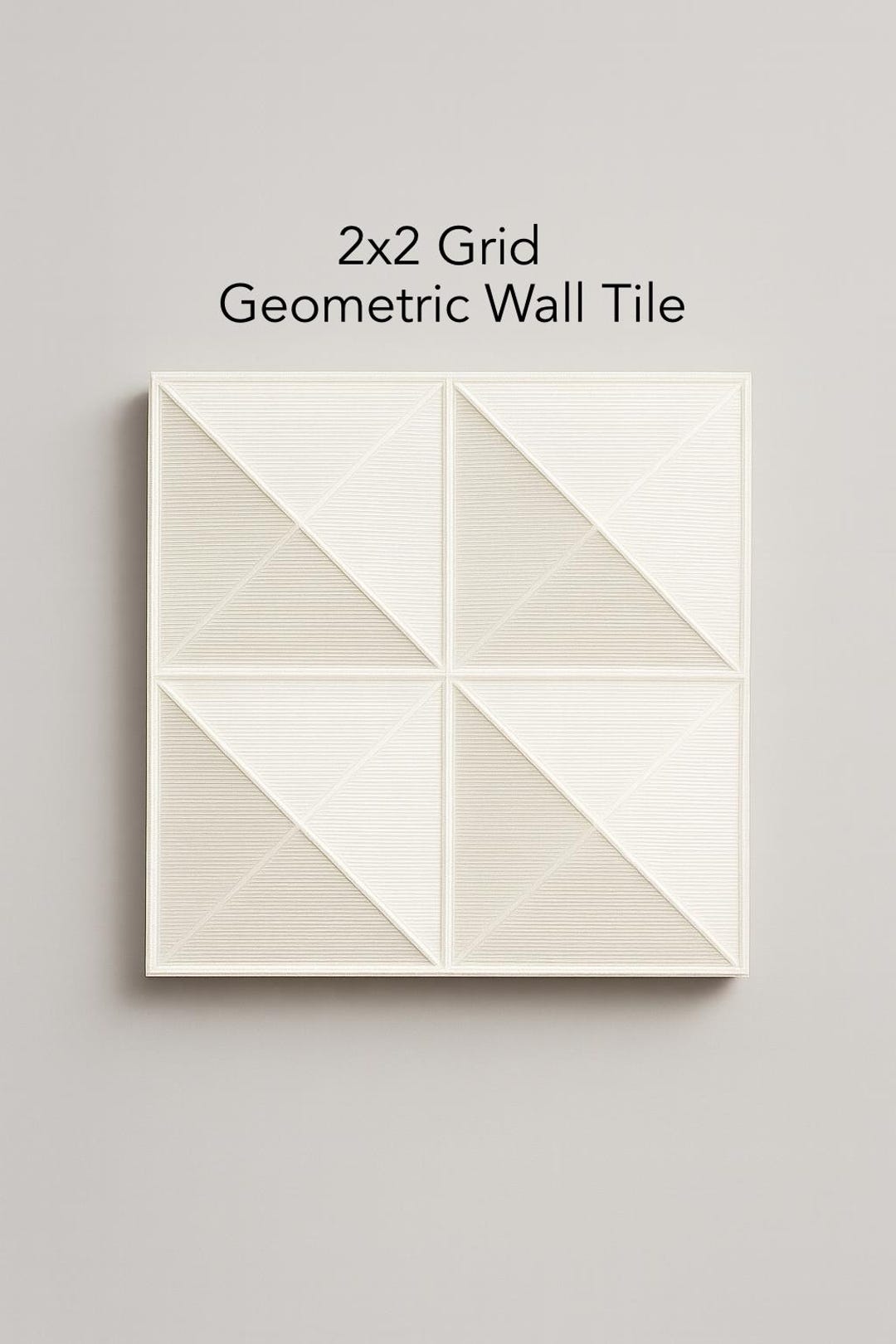 3D Geometric Wall Tile STL – Modern Double Square Panel (digital ...