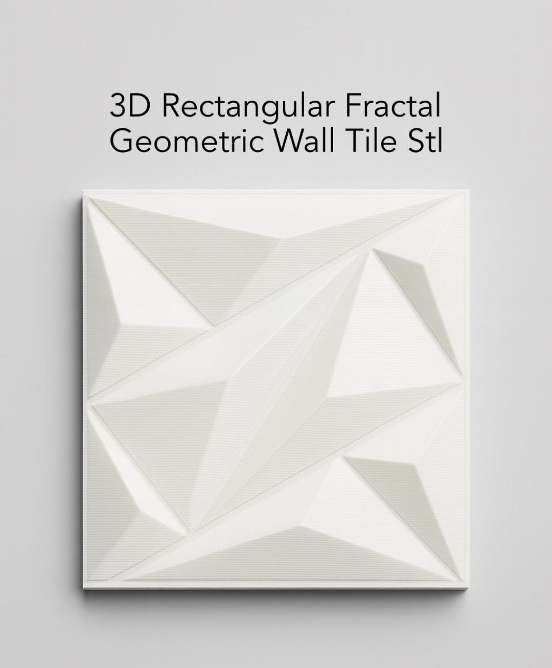 3D Fractal Geometric Wall Tile STL – Modular 175mm/240mm (digital ...
