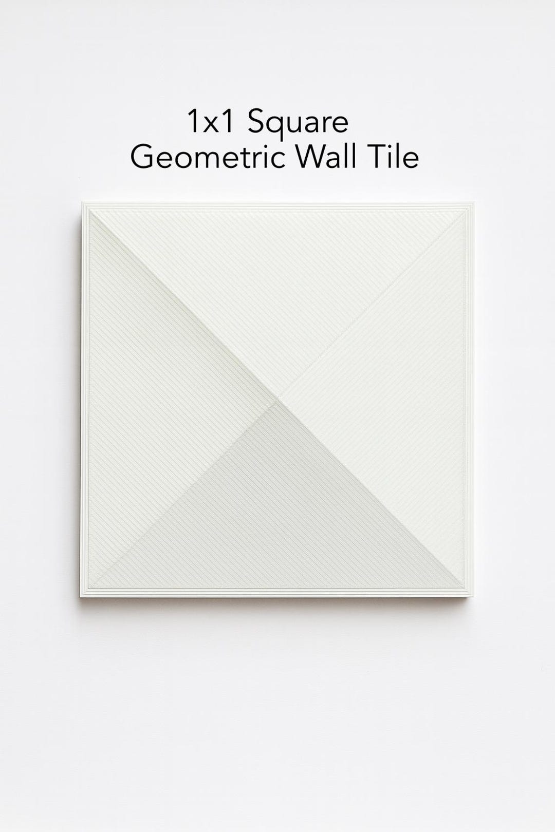 3D Single Square Geometric Wall Tile STL – Modern Printable Wall Panel ...