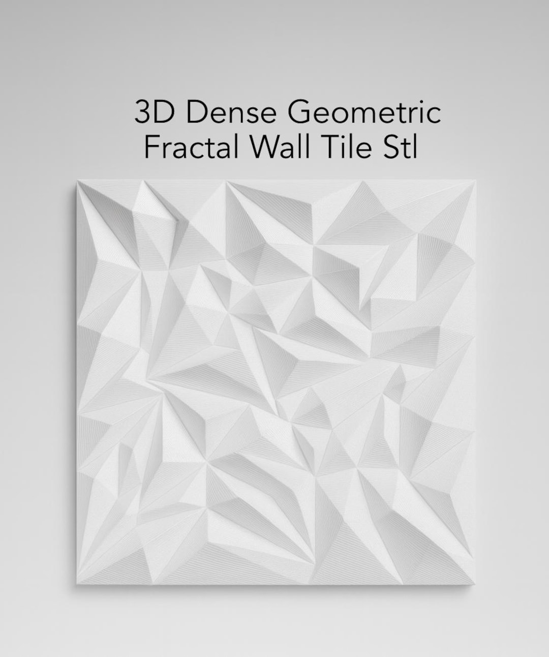 Dense Geometric Fractal Wall Tile STL – 3D Printable Decorative Panel ...