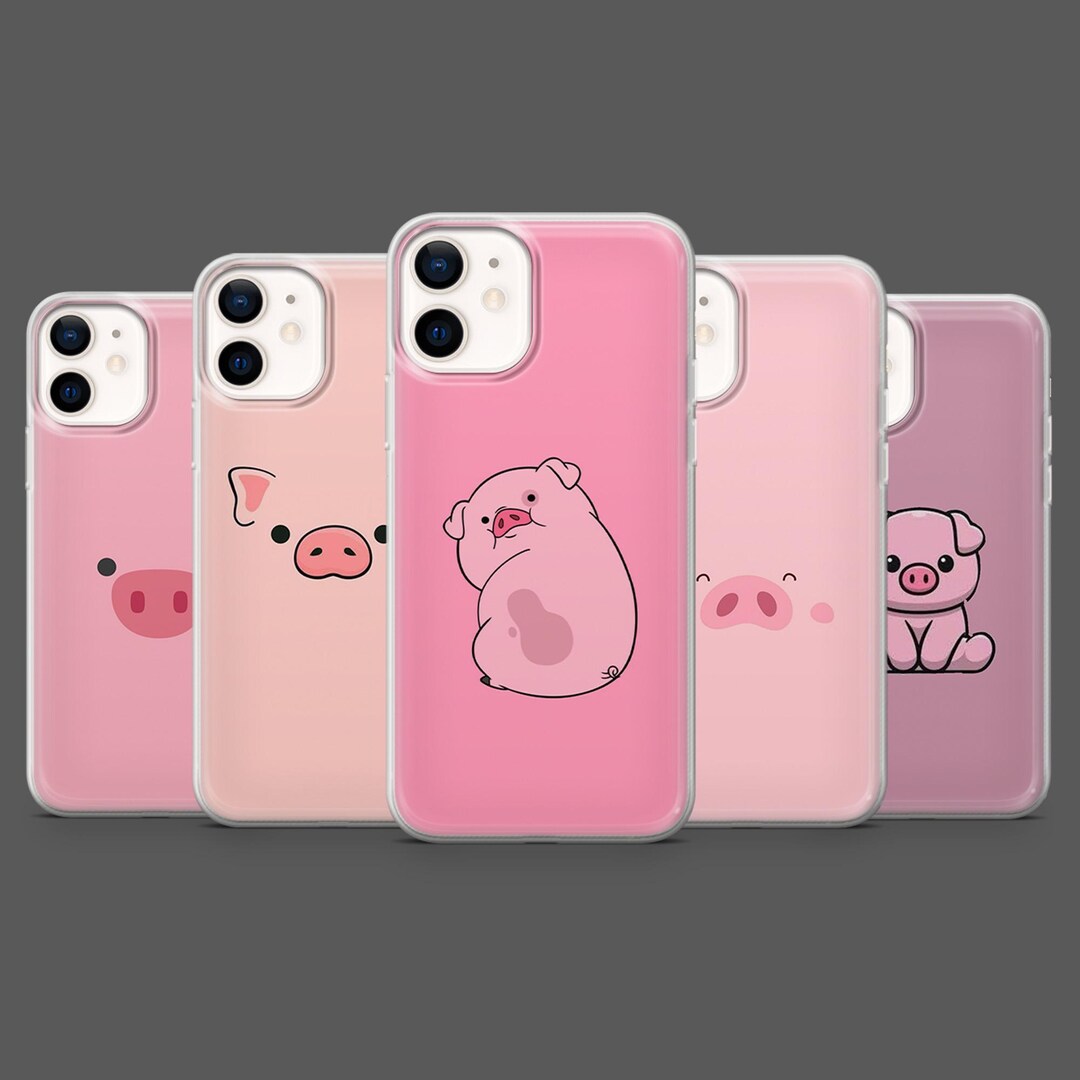 Pig Phone Case Kawaii Piggy Minimal Pig Cover for iPhone 17pro, 16, 15 ...