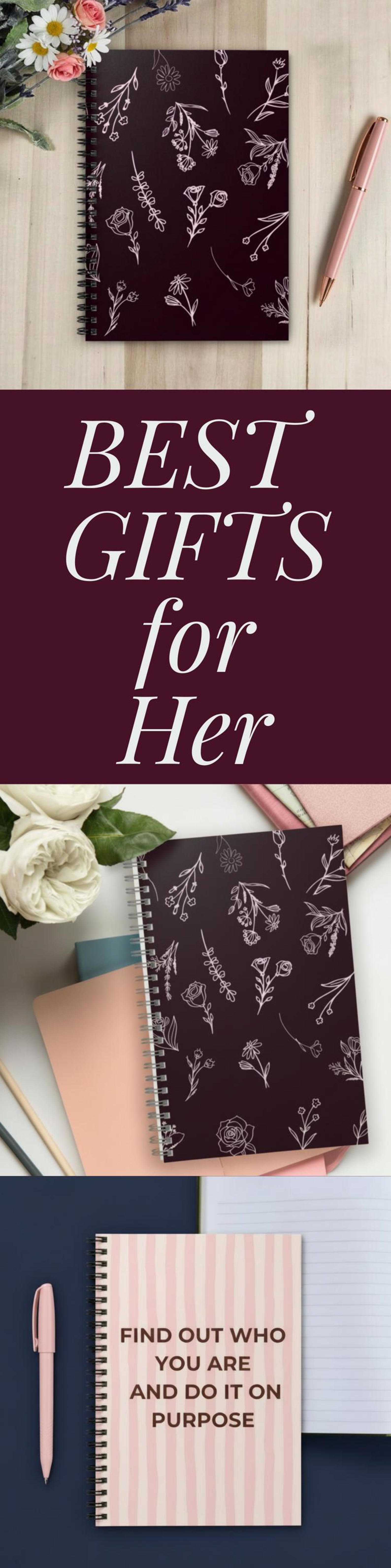 Maroon Floral Journal Writing Diary Botanical Design Flower Sketchbook ...