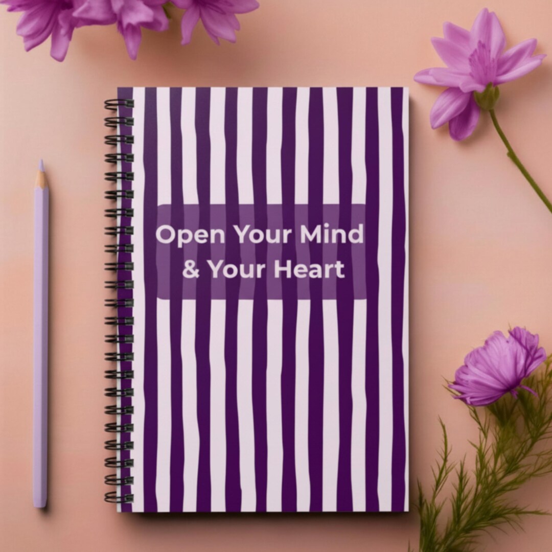 Purple Spiral Ruled Notebook Lined Paper Writing Journal Daily Notes ...