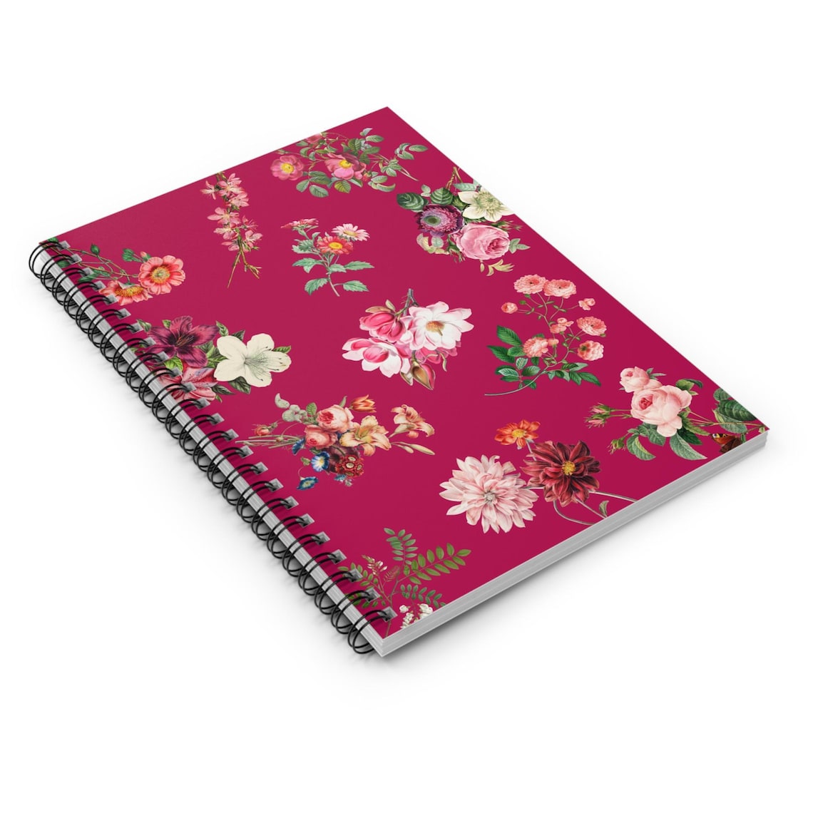 Personalize Vintage Floral Notebook Journal Writing Companion Desk ...