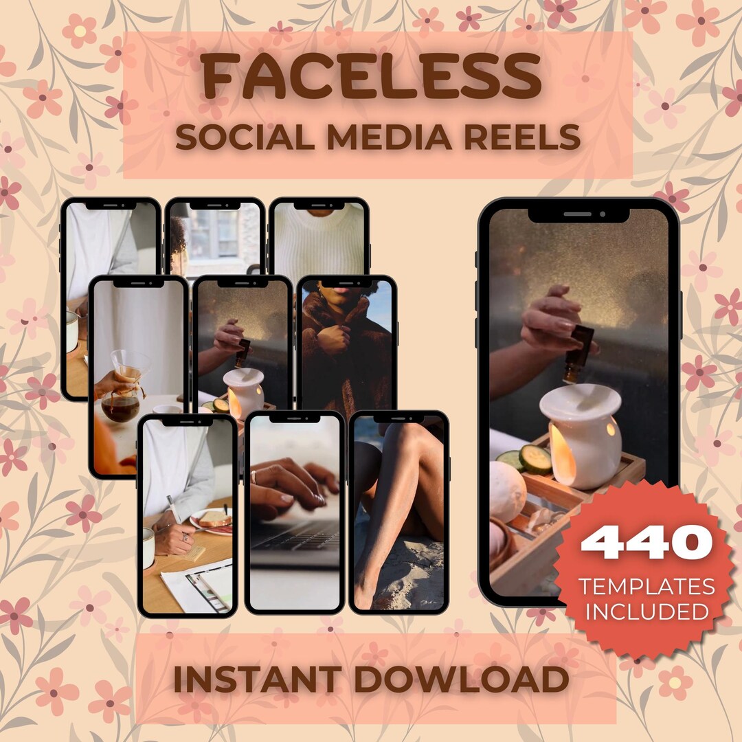 440 Faceless Social Media Reels Templates, Editable Canva Bundle ...
