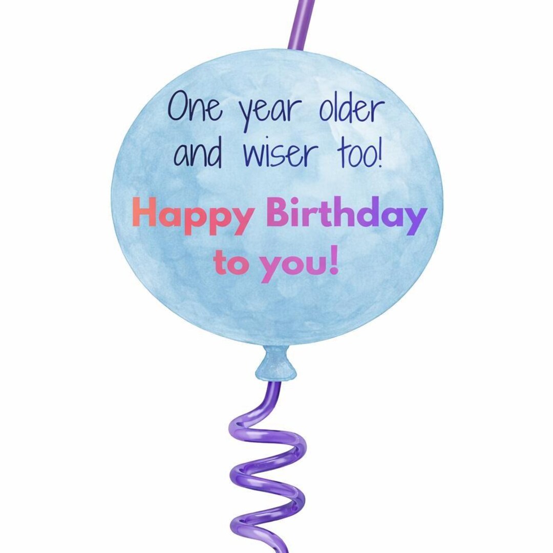 Happy Birthday Straw Gift Handout Printable PDF - Etsy