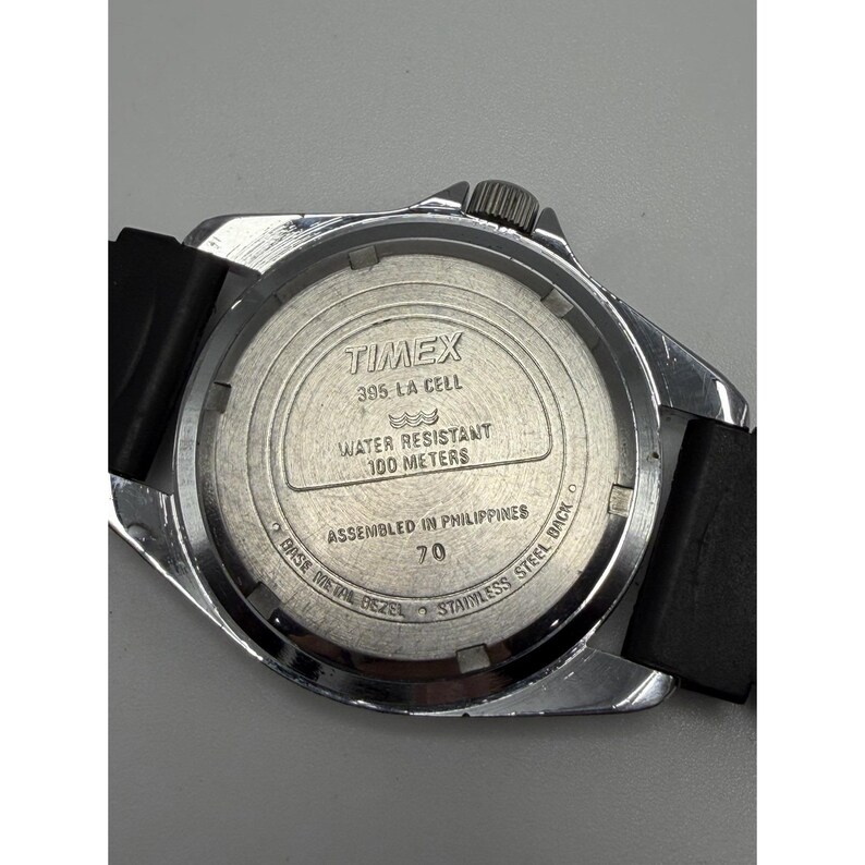 Timex New Battery 1990 Vintage Mens Divers Watch 38MM 7.75" Screw Down ...