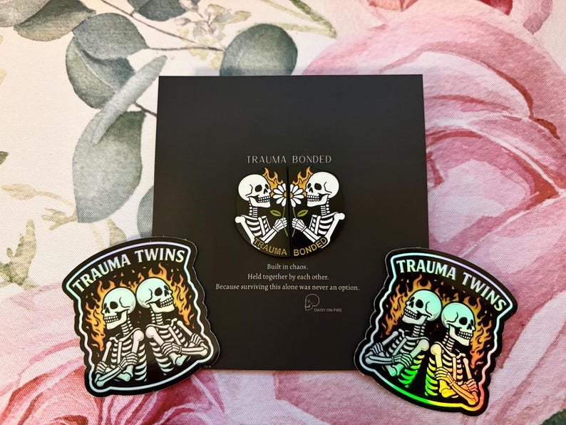 TRAUMA BONDED Nurse Enamel Pin Set With Exclusive Trauma Twins ...