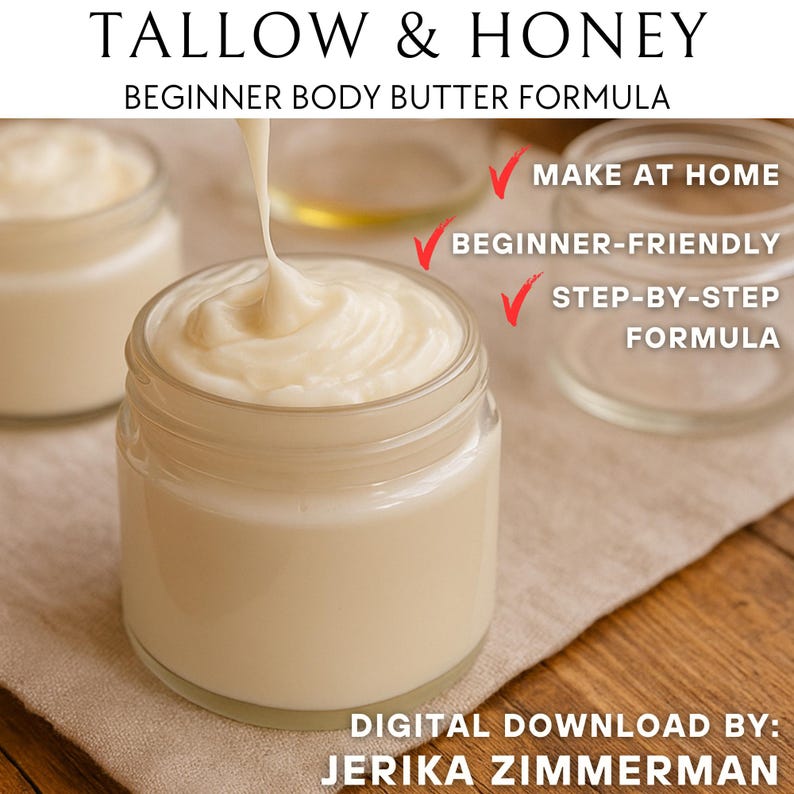Tallow & Honey Body Butter BEGINNER Formula • Beginner Lotion Making ...