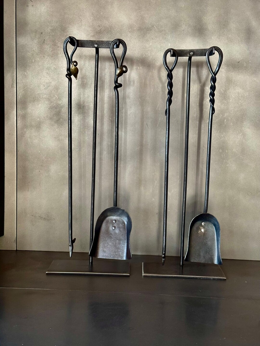 Hand-forged Steel Fire Tools | Fire Poker & Shovel | Fireplace Tools - Etsy