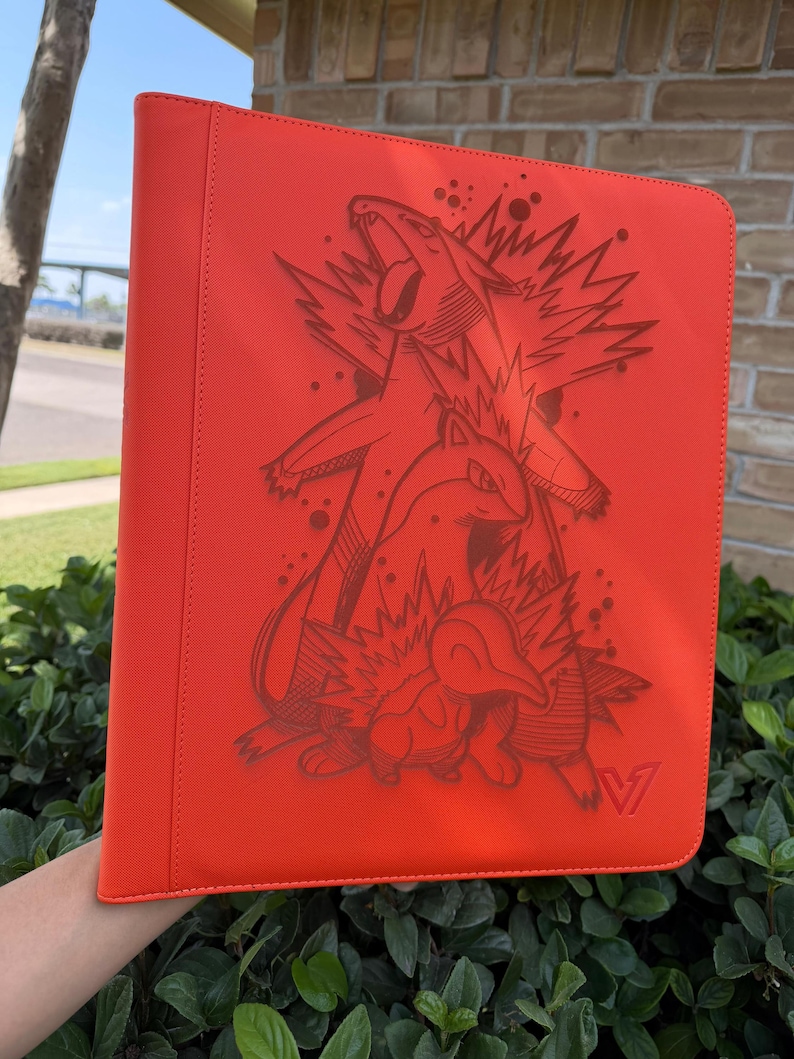 Custom Pokemon Typhlosion Evolution Line Laser Engraved 9 Pocket Top ...