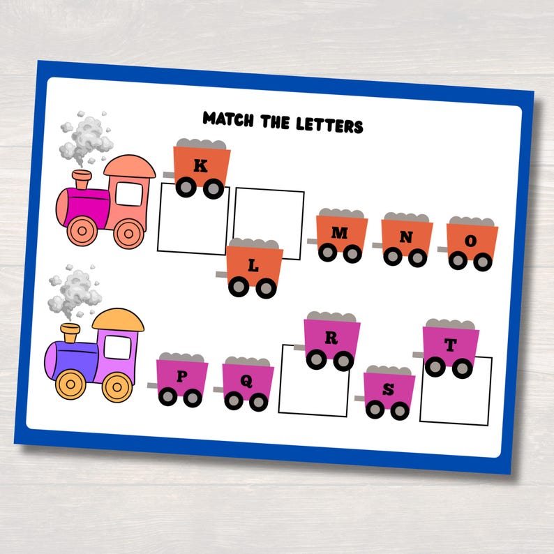 Train Alphabet Letters A - Z, Preschool Worksheet, Printable Activity ...
