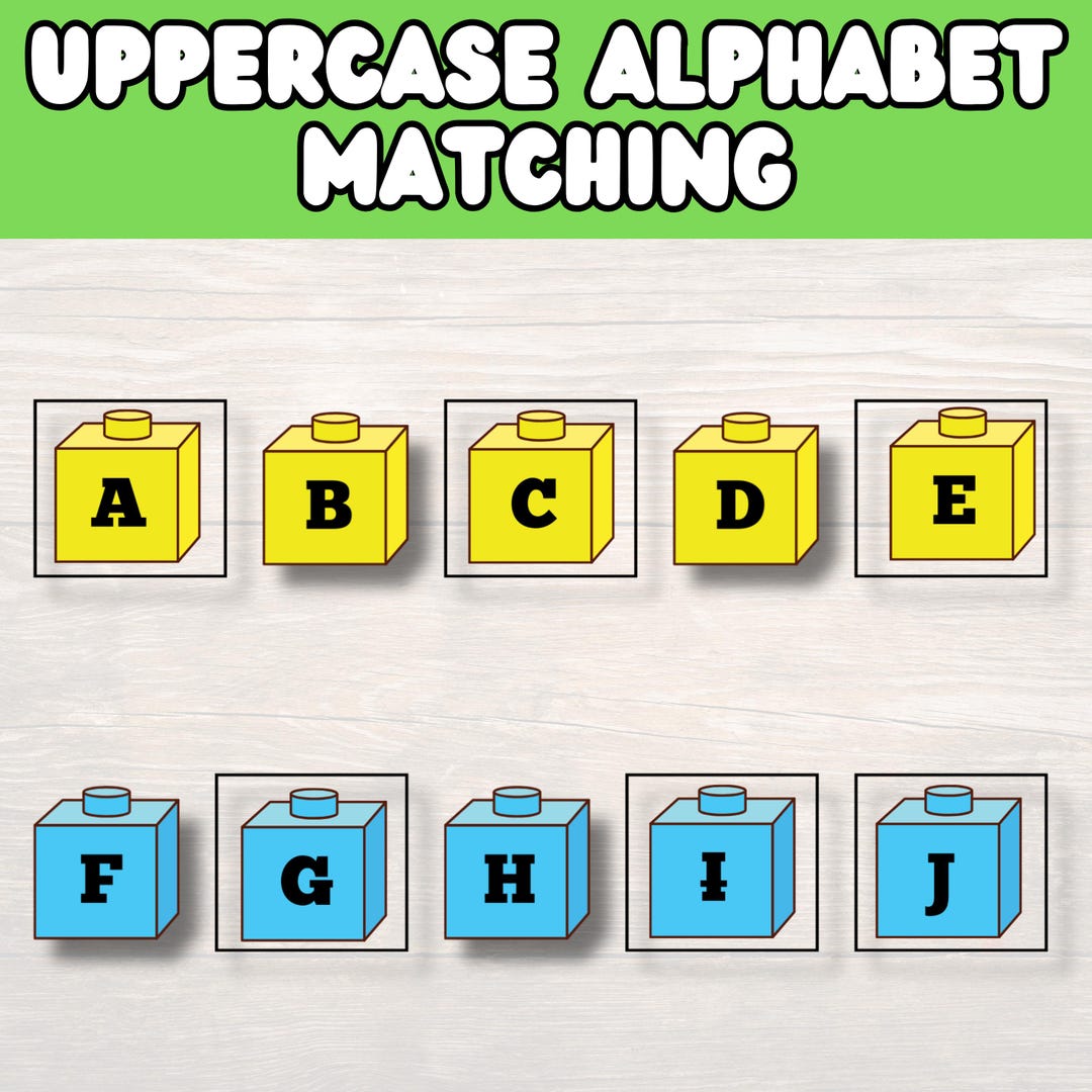 Uppercase Alphabet Matching Activity, Uppercase Letters, Preschool ...