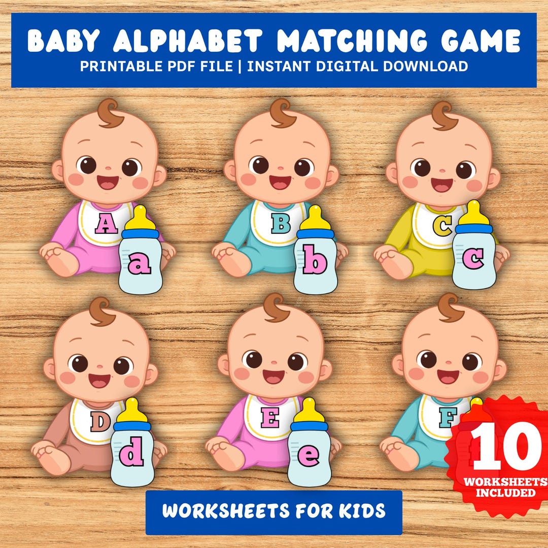 Uppercase Alphabet Matching Activity, Baby Matching Game, Kids Busy ...