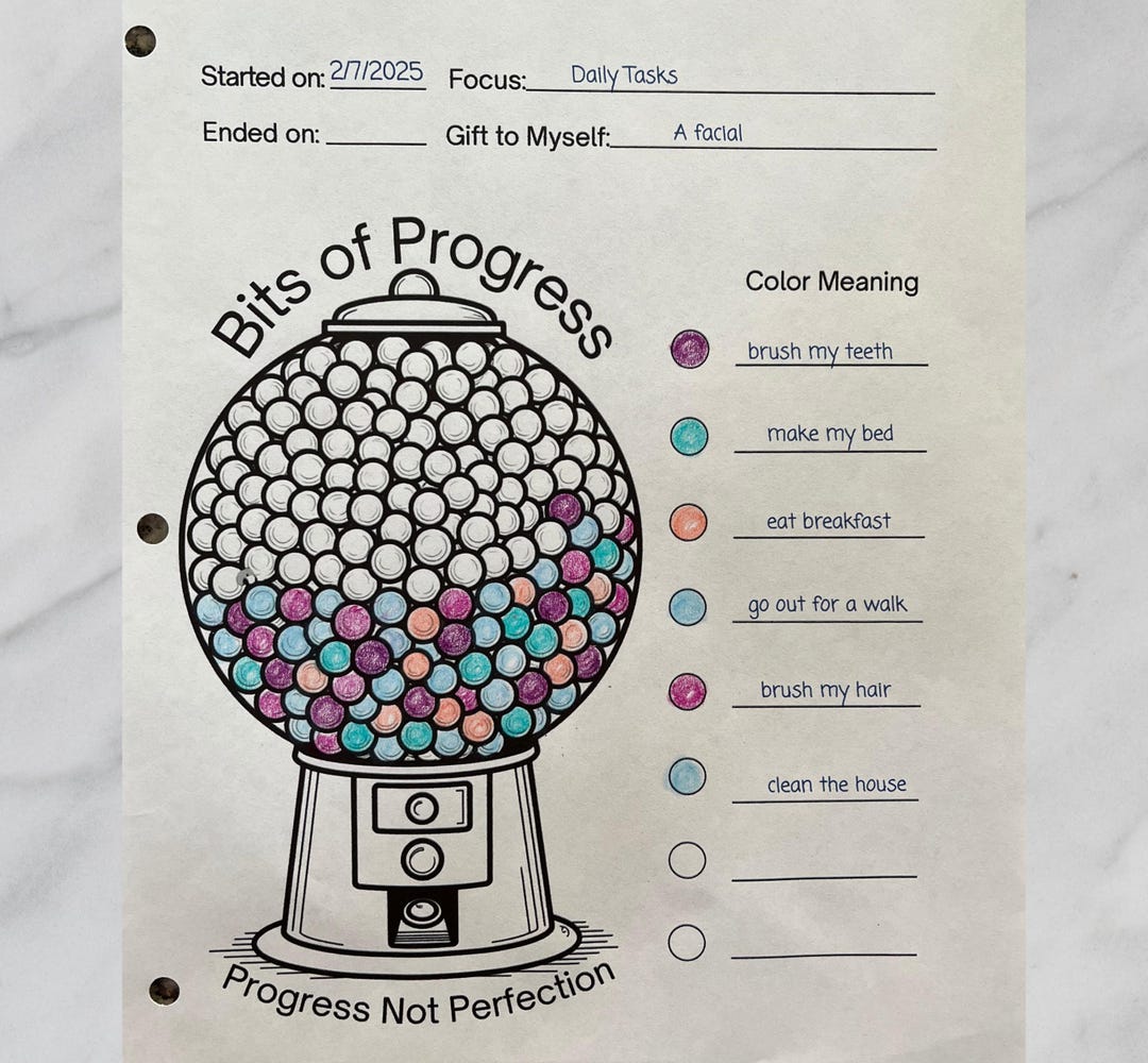 Progress Tracker Printable-digital Bundle, Goal & Habit Printables ...