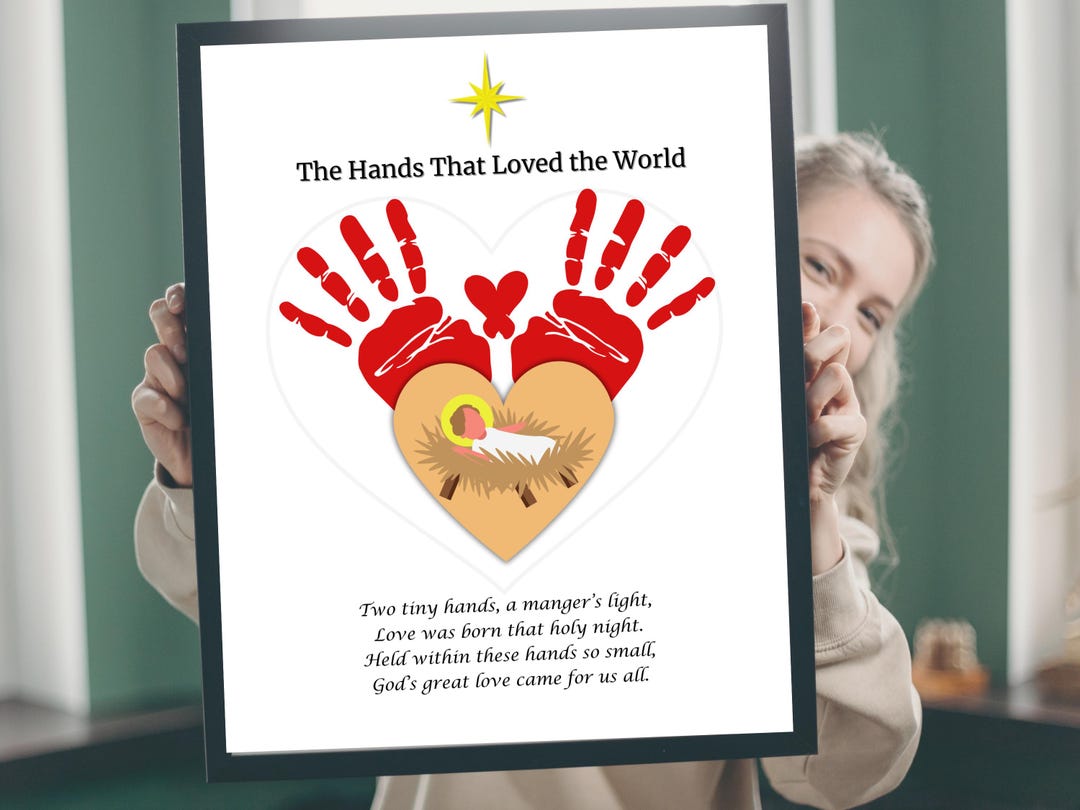 Christian Christmas Craft for Kids | Handprint Keepsake | Nativity ...