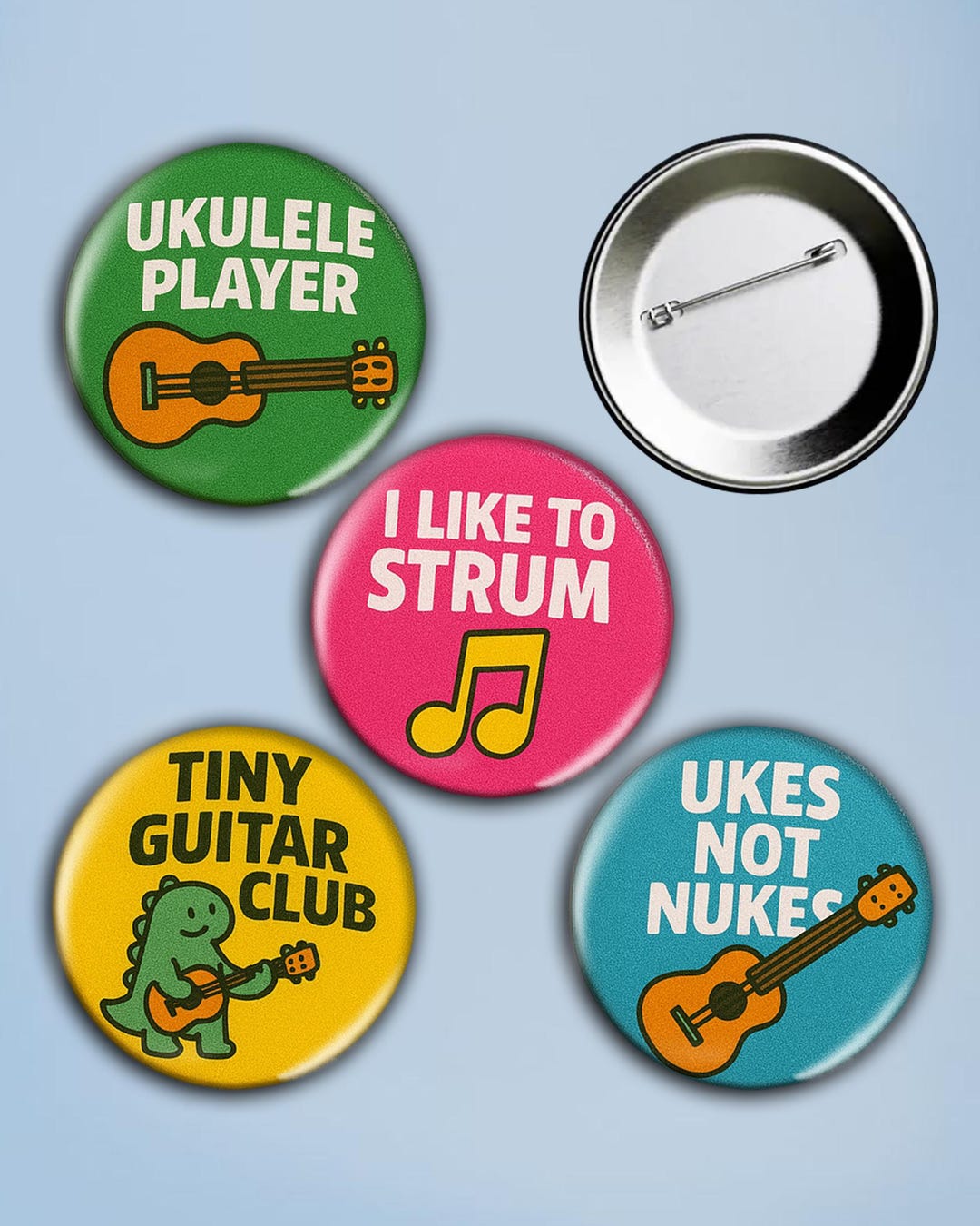 Playing Ukulele Hobby Pin Set – 4 Pcs - Etsy