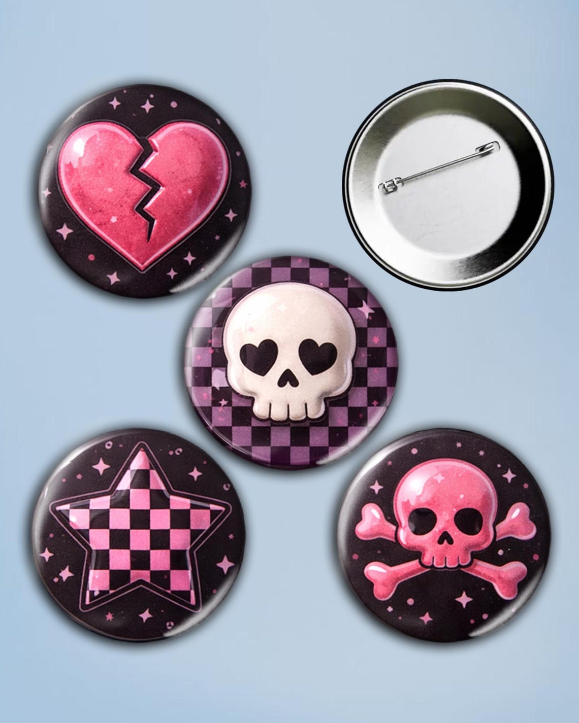 Emo Aesthetic Enamel Pin Set - Etsy