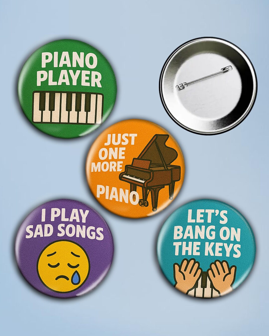 Piano Pin Badge Set – Music Lover Kawaii Pins (4 Pcs) - Etsy