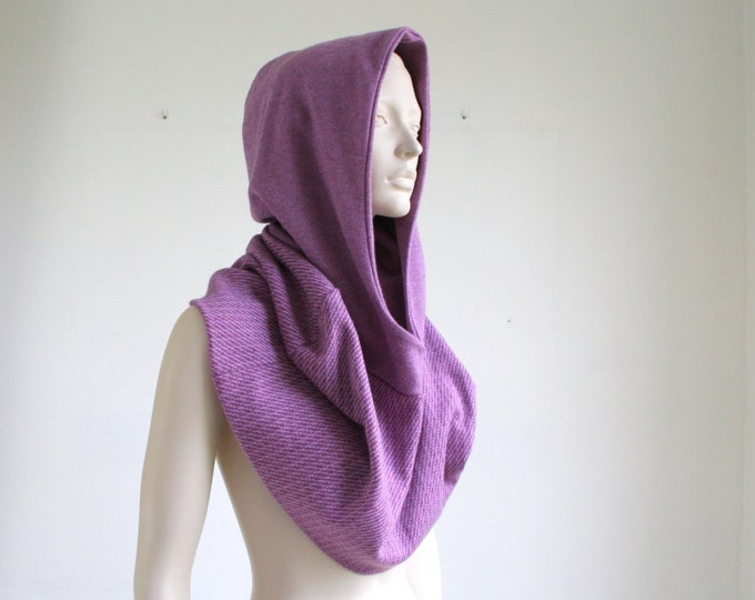 Lilac Hooded Scarf // Cowl // Cape // Poncho Shades of Pink - Etsy