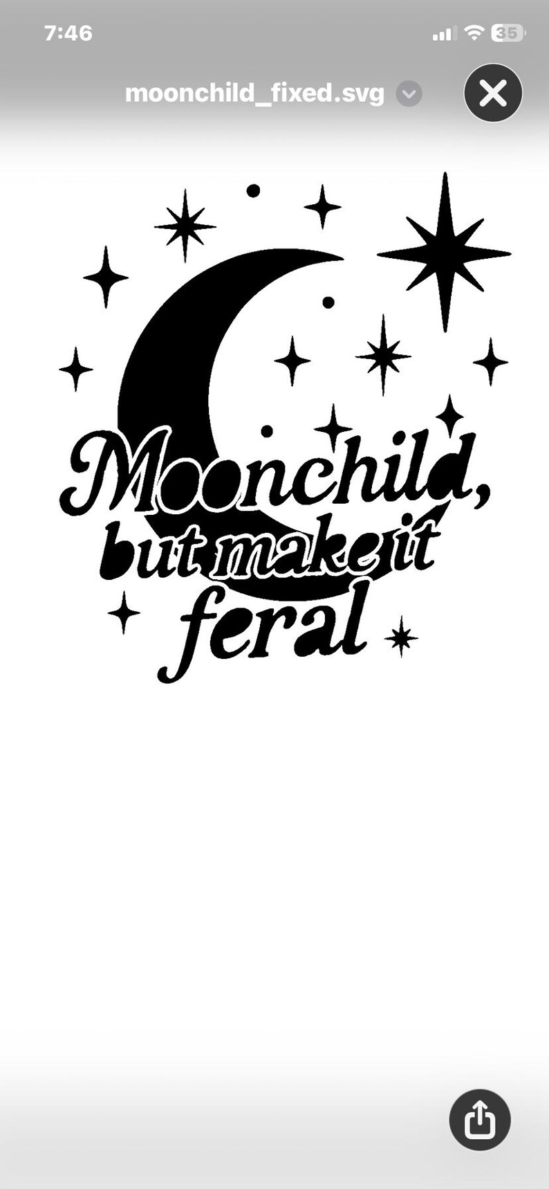 Moonchild Feral SVG/PDF/JPG - Etsy