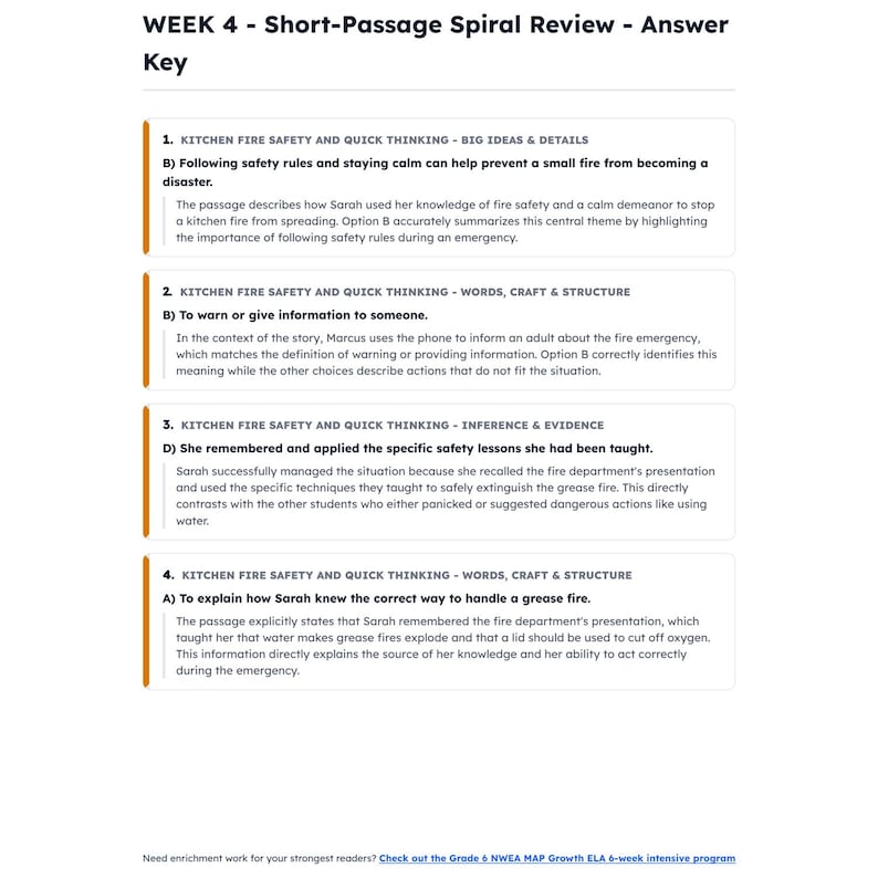 5th Grade NWEA MAP Growth ELA | 6-week Intensive Test Prep Program ...