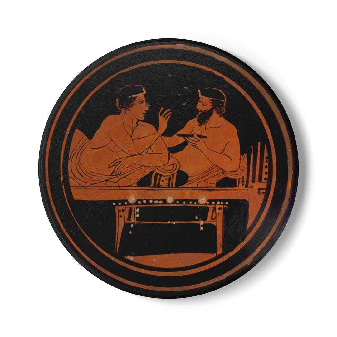 Ancient Greek Coaster (kylix Design #4) - Etsy