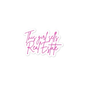 This Girl Sells Real Estate Sticker | Great Gift for Your Favorite ...