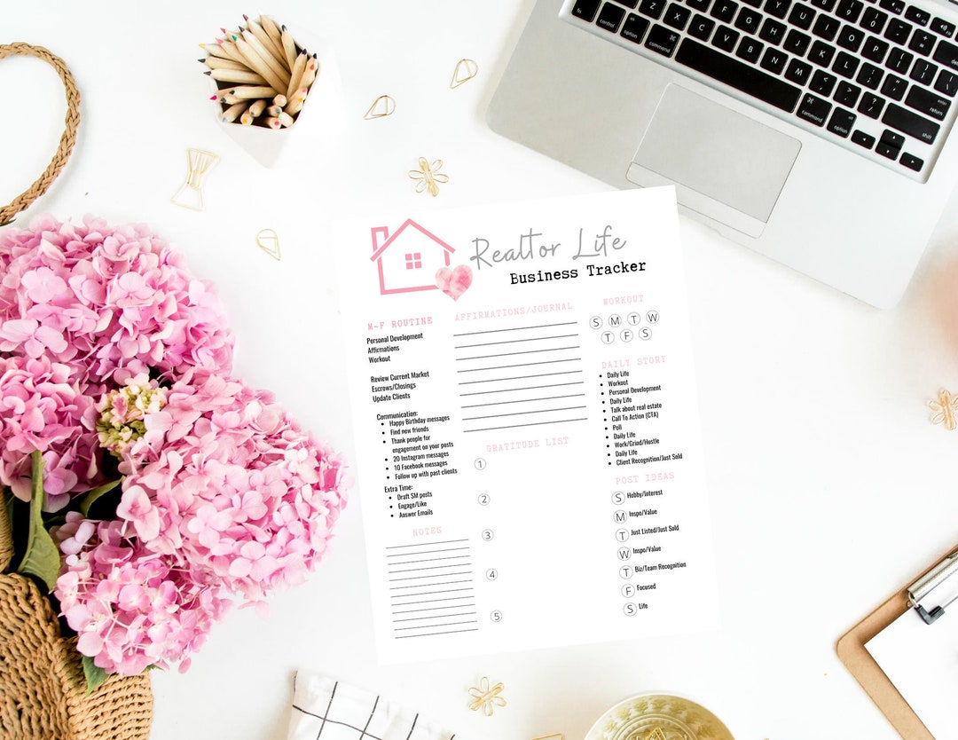 Successful Realtor Weekly Business Tracker | Build Your Real Estate ...