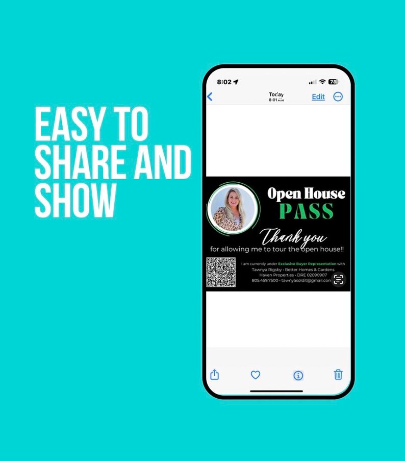 Open House Pass Template | Real Estate Marketing Tool | Canva Template ...