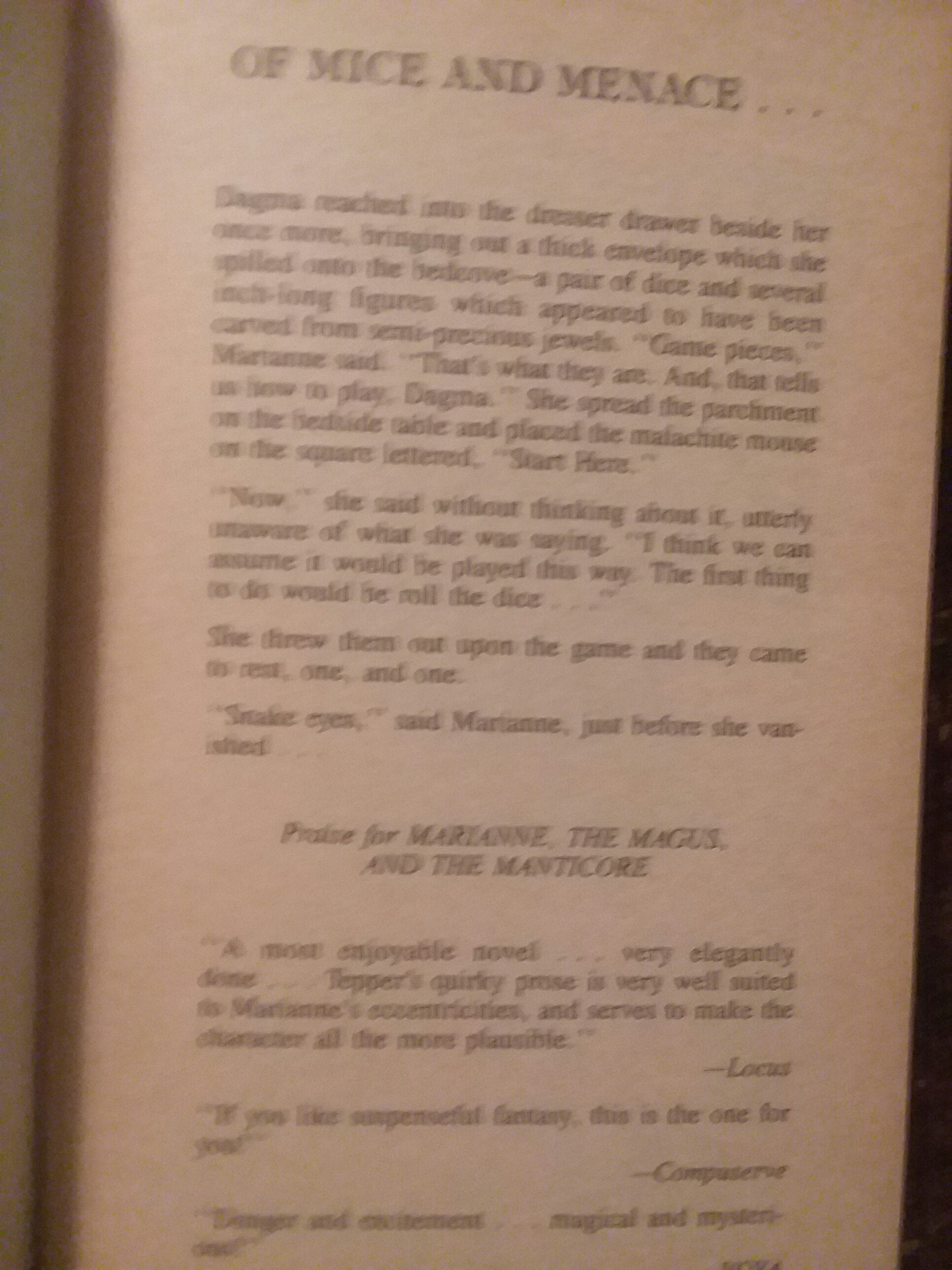 Science Fiction Paperback Marianne the Matchbox and the Malachite Mouse ...