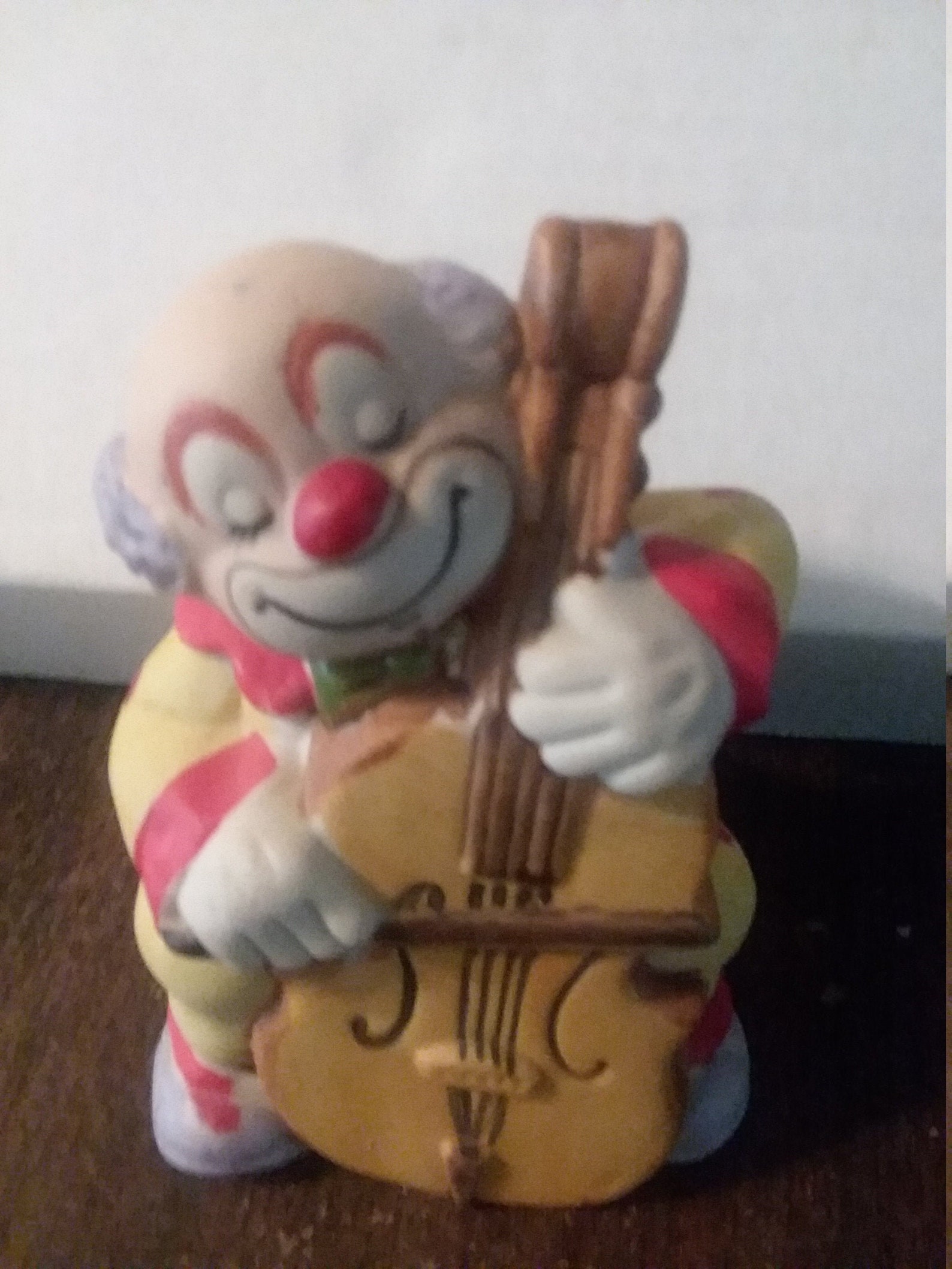 Jasco Clown Musician Bell Clown Playing Cello 4" Bisque Porcelain - Etsy