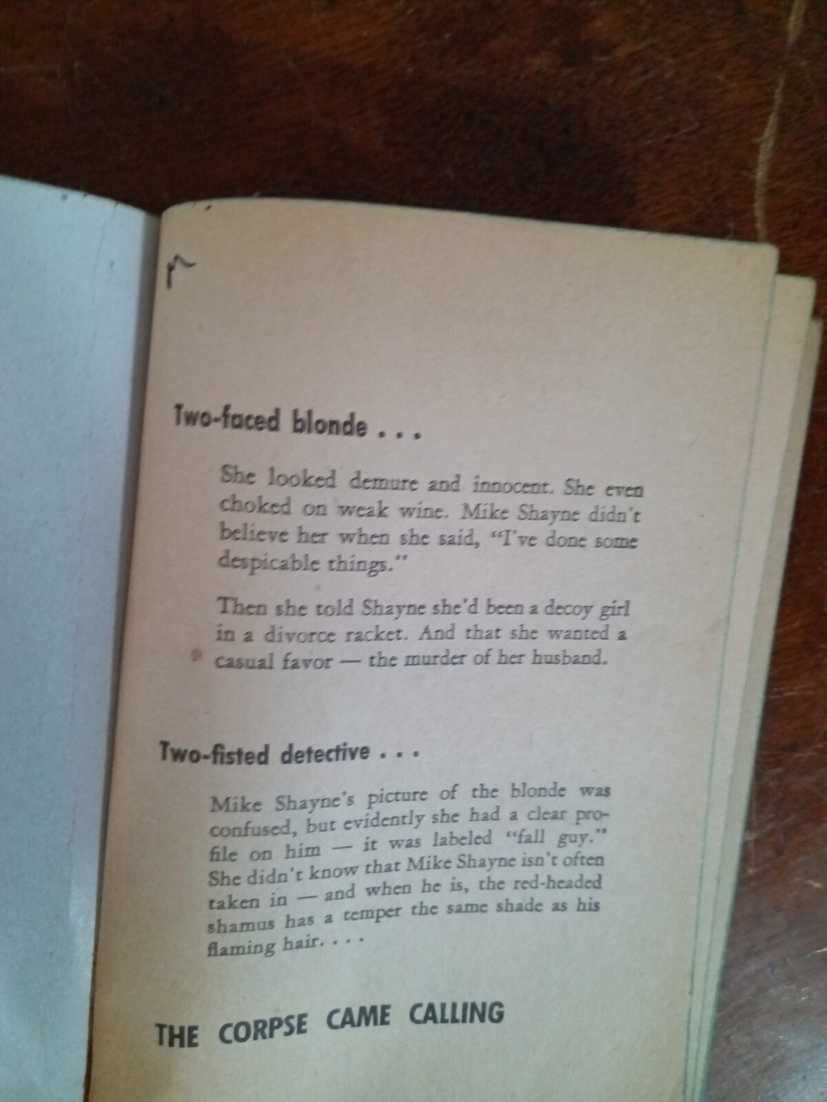 Mike Shayne Mystery Paperback the Corpse Came Calling Brett Halliday ...