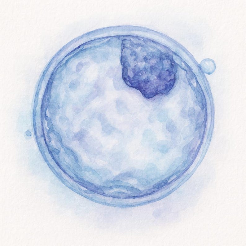 Custom IVF Embryo Watercolour Print • Personalised Embryo Portrait ...