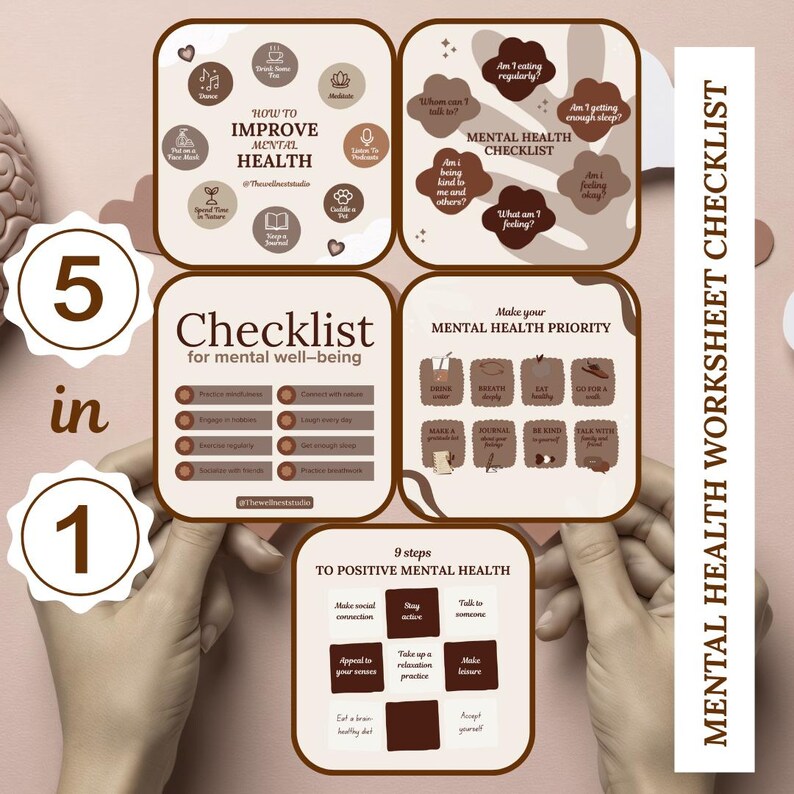 Mental Health Checklist Template | Self-care, Mood Tracker (printable ...