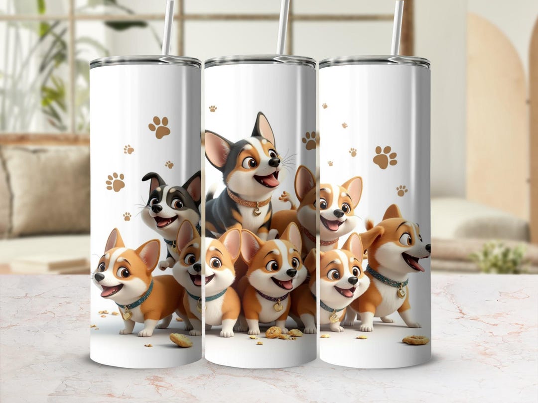 Funny Corgi Tumbler Wrap, Pixar Dog Design (digital Download) - Etsy