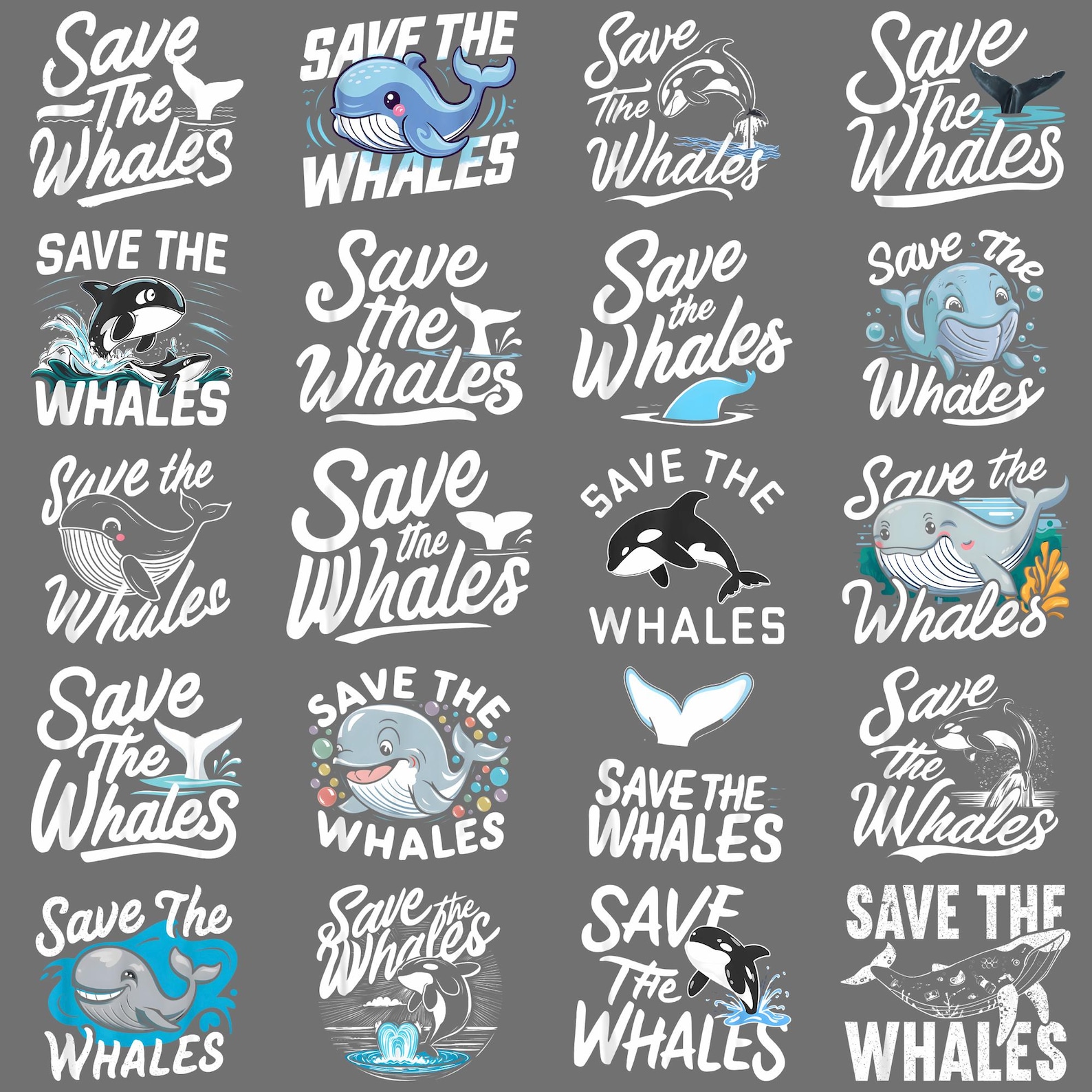 Save the Whales Distressed Vintage Environmental Earth Day PNG - Etsy ...