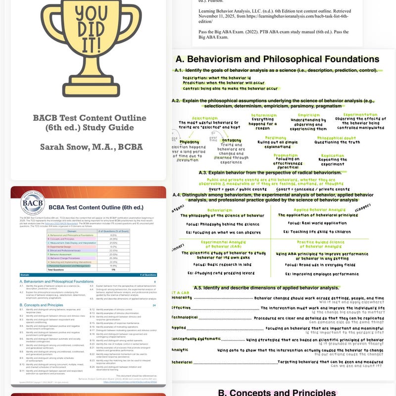 Bcba Study Material Edition - Etsy