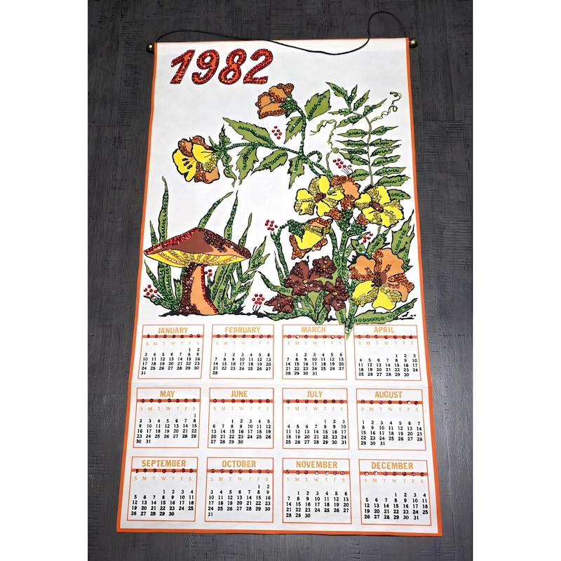 Sequin Calendar Vintage - Etsy