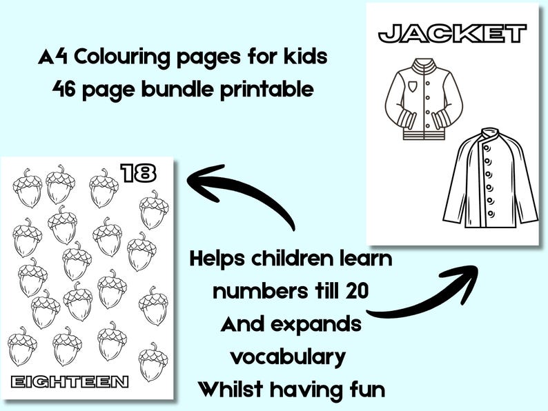 A4 Colouring Pages for Kids 46 Pages Printable Bundle - Etsy UK
