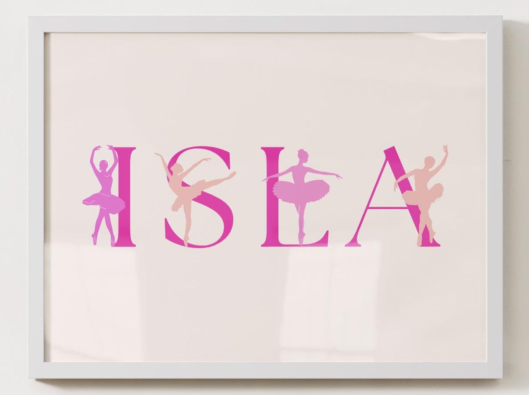Isla Nursery Name Sign | Baby Shower Gift | Ballet Wall Decor | Wall ...