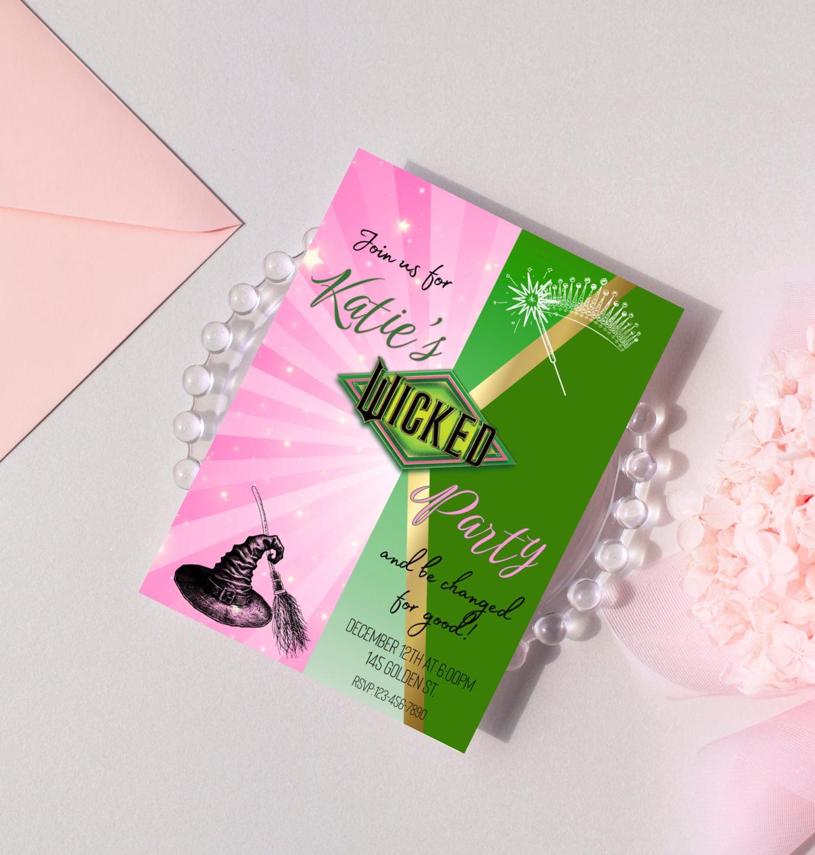 Wicked Theme - Party Invitation Template - Editable, Digital Download ...