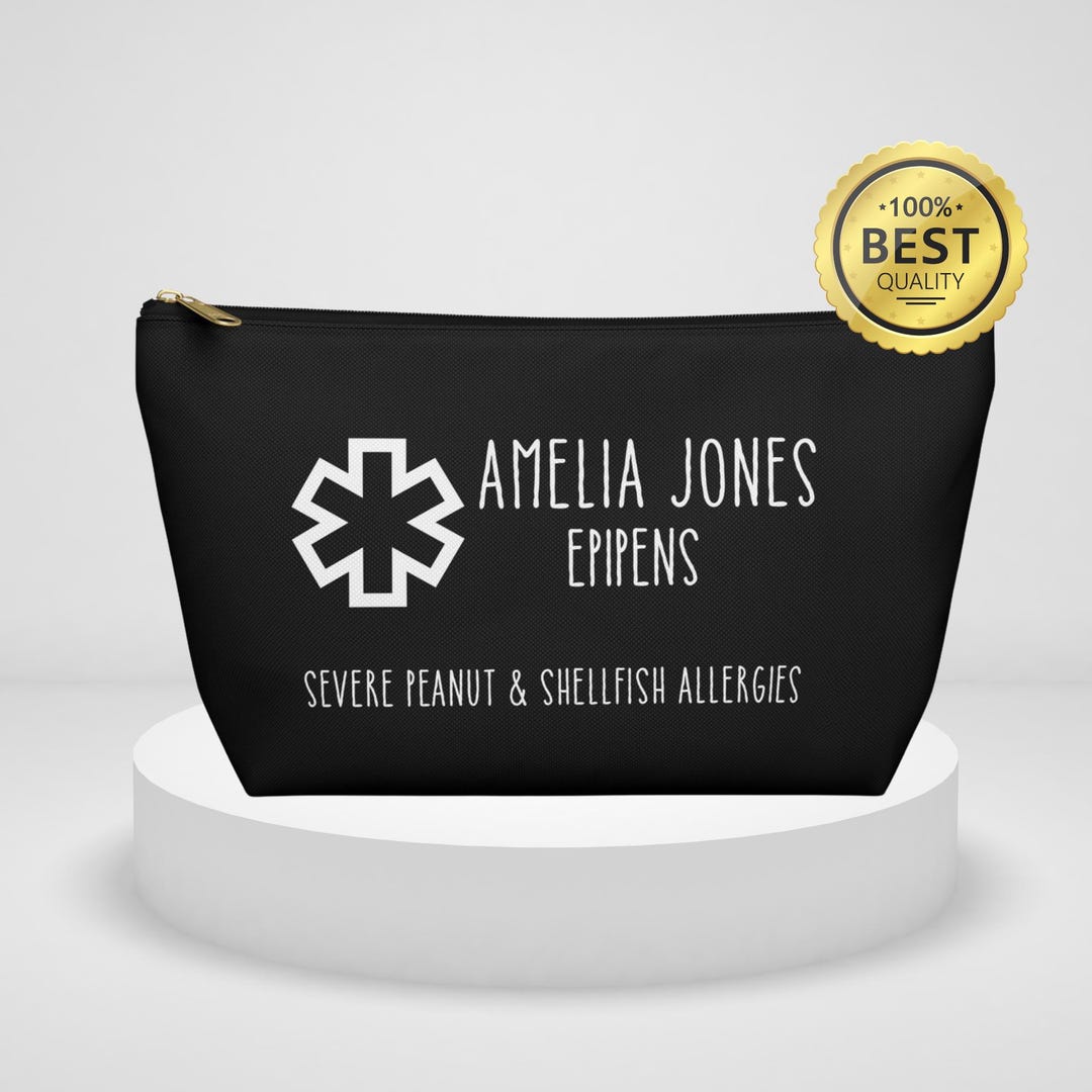 Severe Peanut & Shellfish Allergies Kit, Food Allergy Emergency Pouch ...