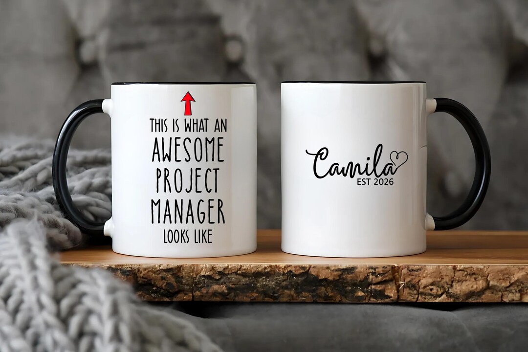 Personalized Project Manager Mug, Custom Name & EST Year - Etsy
