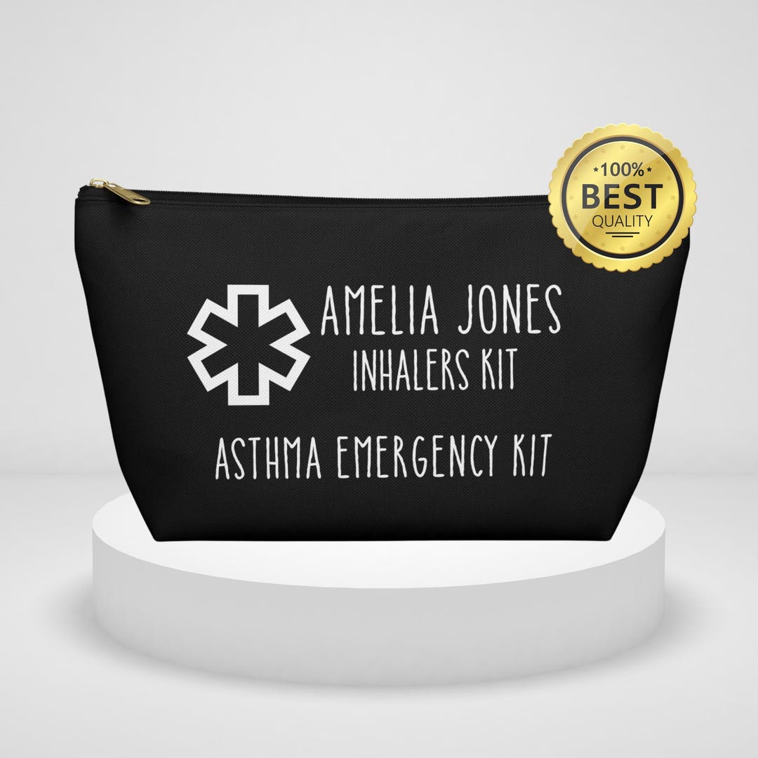 Asthma Emergency Kit, Inhaler Rescue Bag, Breathing Meds Pouch, Medical ...