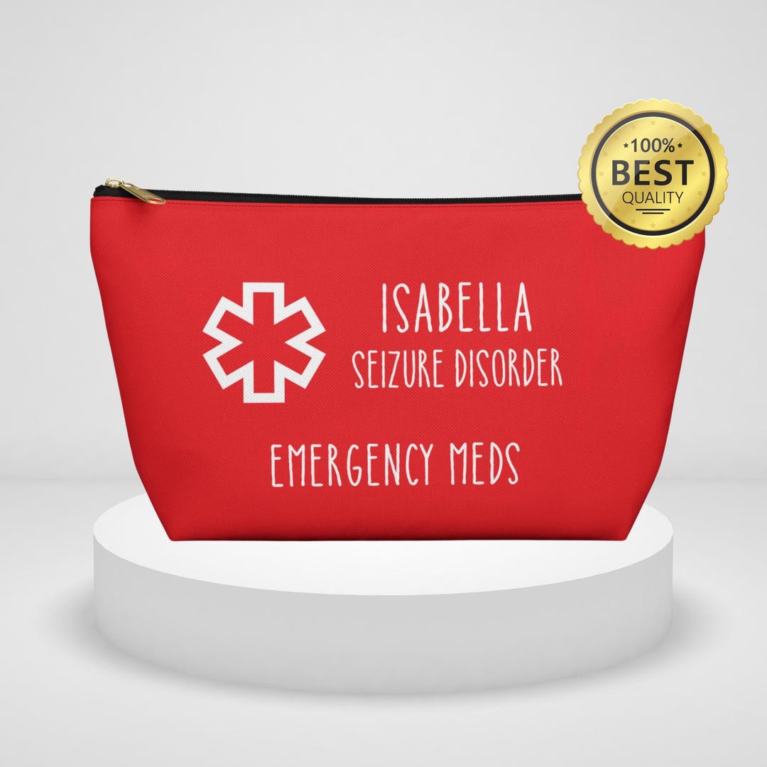 Seizure Disorder Emergency Meds Bag, Epilepsy Rescue Medication Pouch ...